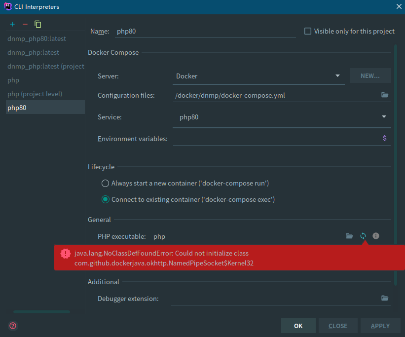 Could Not Initialize Class Com Github Dockerjava Ok Namedpipesocket Kernel32 · Issue 9