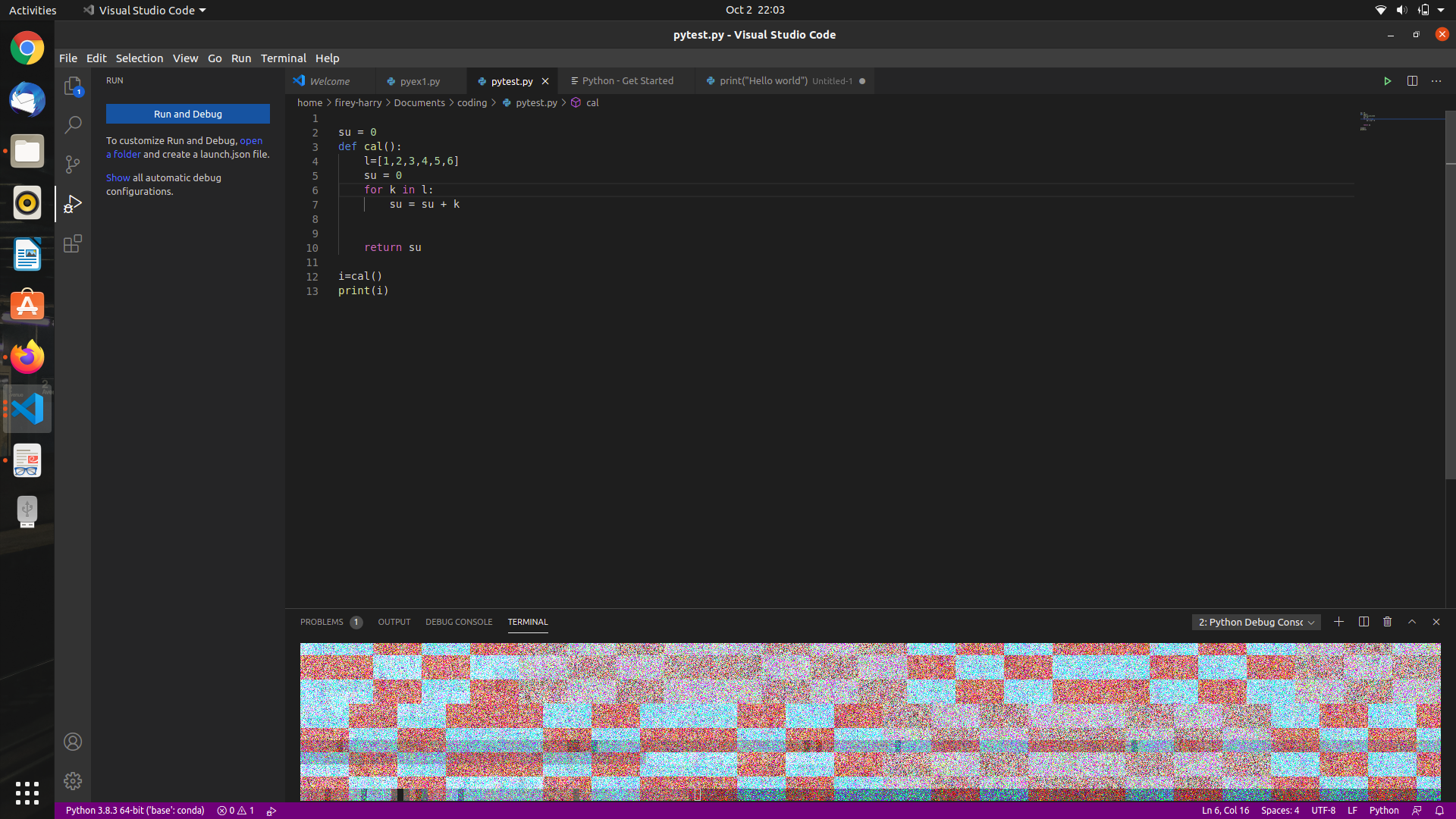 screen behaves unusual colour.. after pc opens from sleep or suspend ...