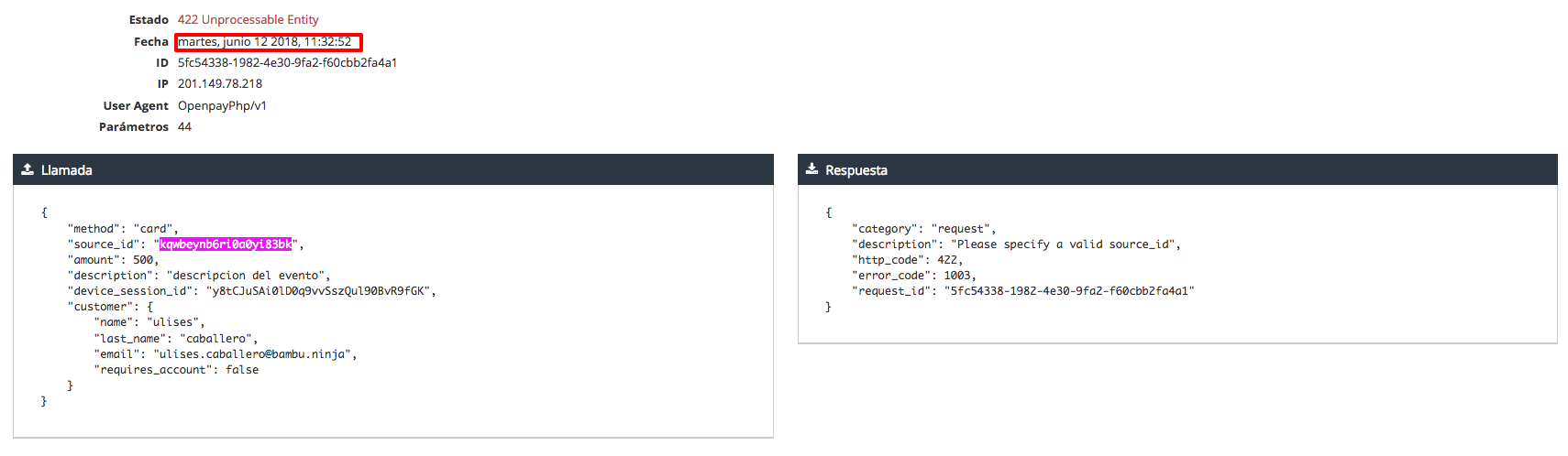 Please specify a valid source_id · Issue #21 · open-pay/openpay-php · GitHub