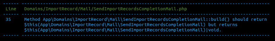 Getting Issue In The Function Return Type · Issue #1257 · larastan/larastan · GitHub