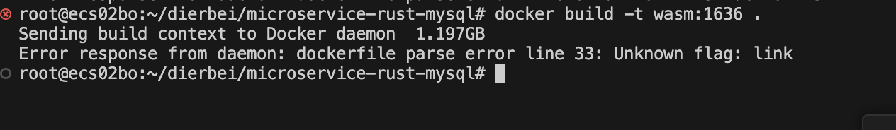 Dockerfile Build Unknown Flag Link · Issue 15 · Second Statemicroservice Rust Mysql · Github 7756