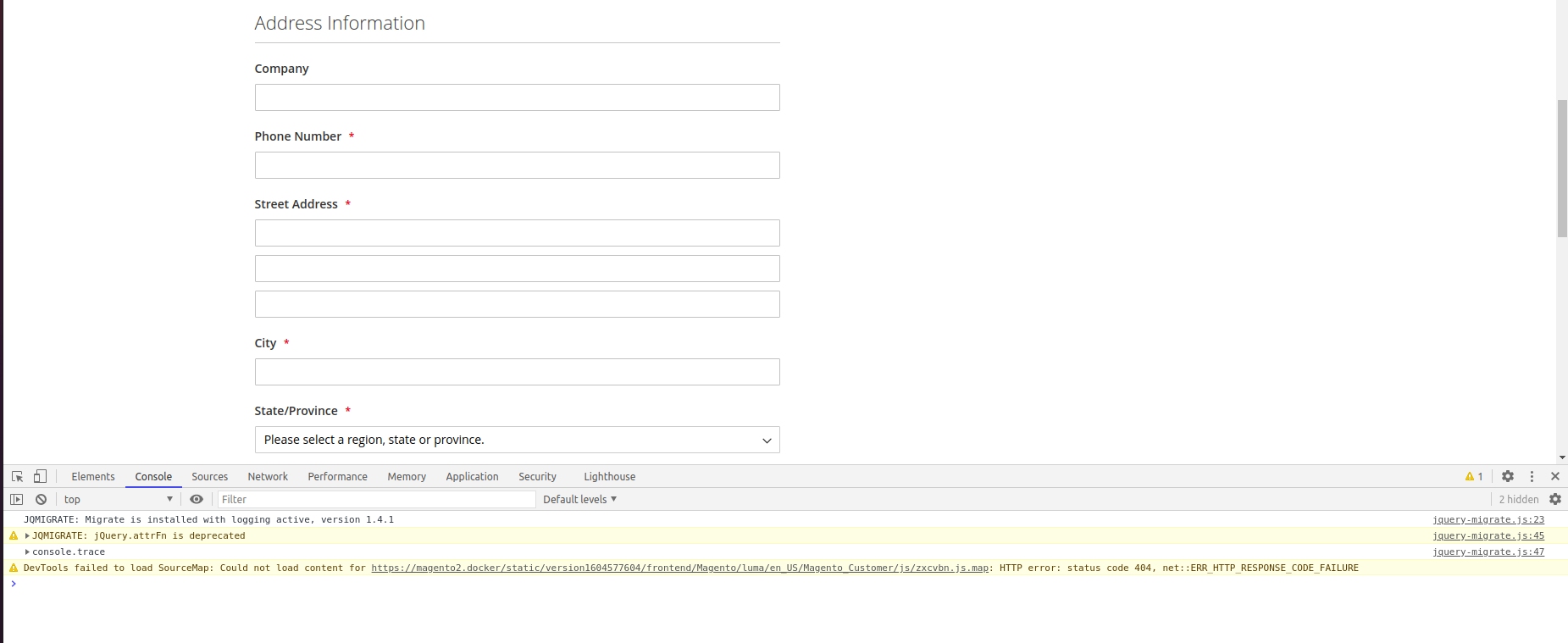 JavaScript error on register new customer (with address fields enabled) · Issue #30752 · magento ...