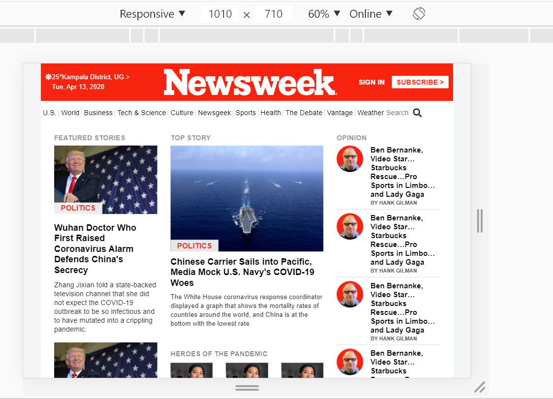 GitHub - Jmagero/newsweek-clone