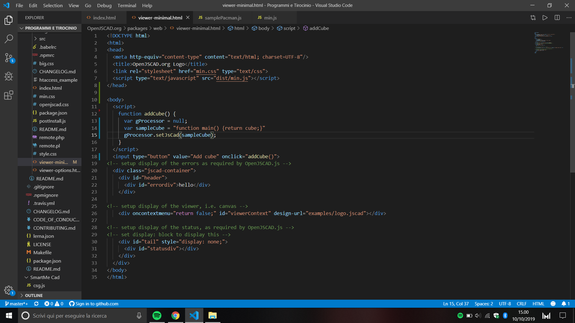 Troubles embedding OpenJSCad within my website ("min-version") · Issue ...