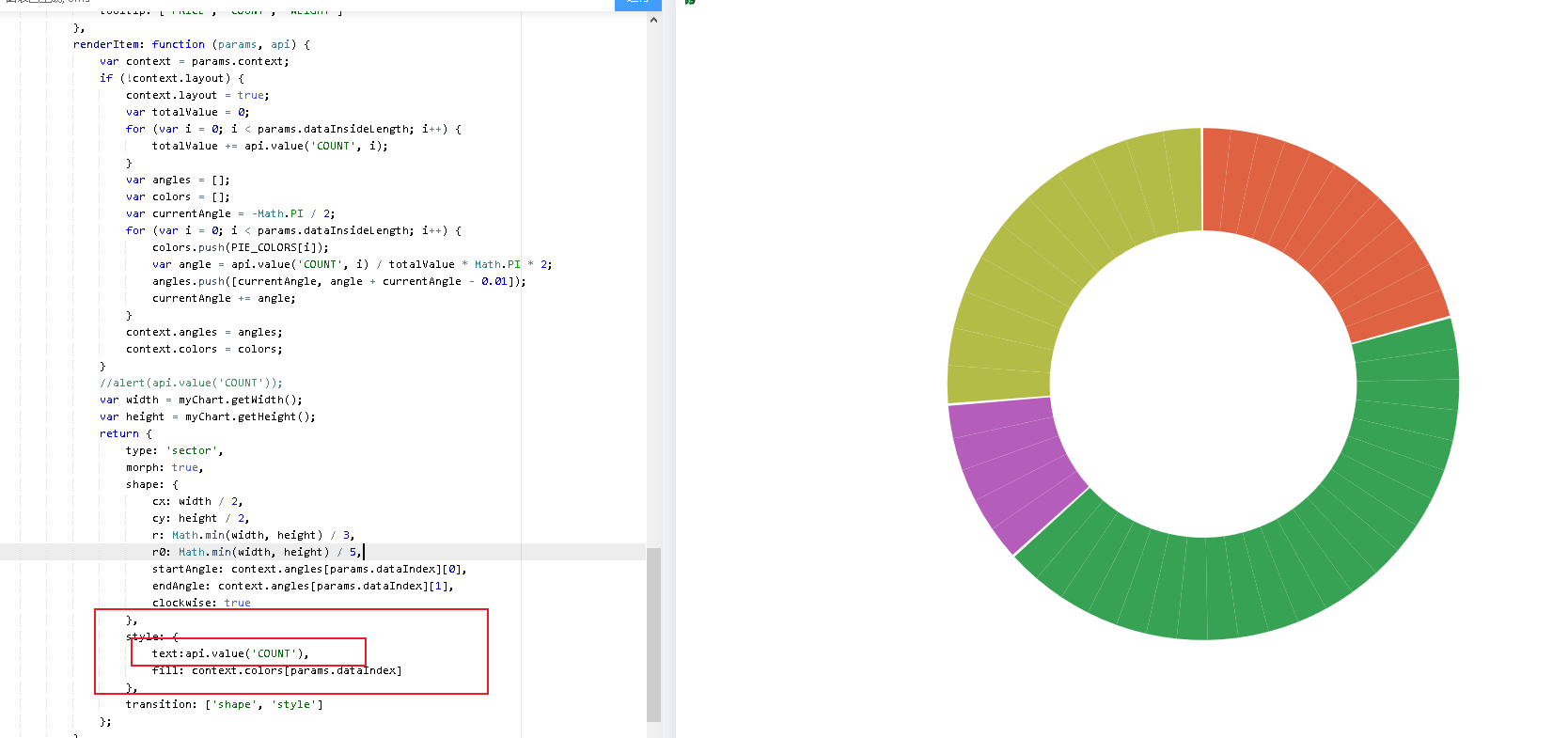 Echart5 自定义的聚合分割形变图散点 饼图 饼图加不了标签 · Issue 14631 · Apacheecharts · Github