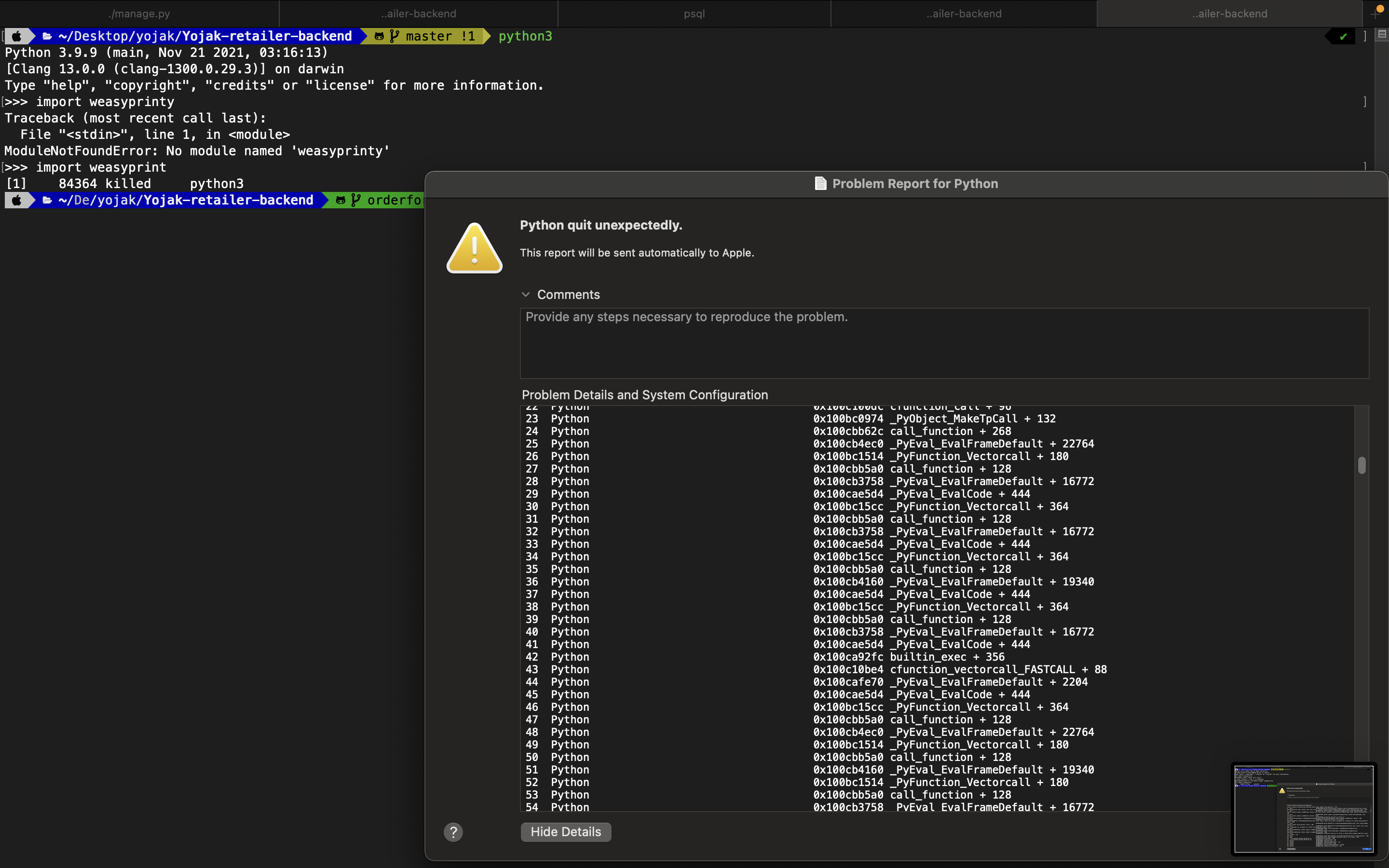 Weasyprint Killing Python Process on Macbook Air M1 · Issue #1533 ...