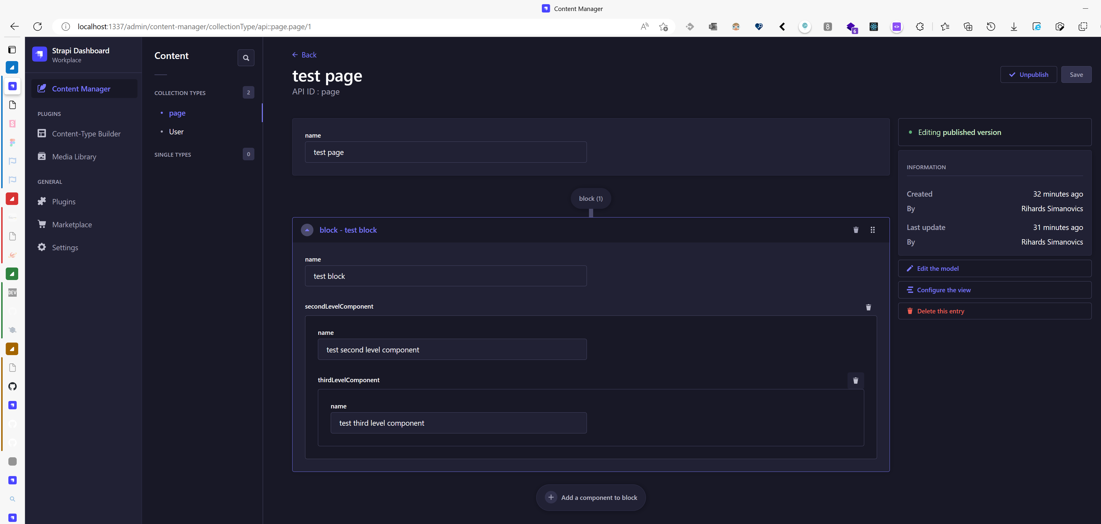 Bug Altering Schema To Get 3 Levels Of Nested Components Works In Admin Ui However Api 3579