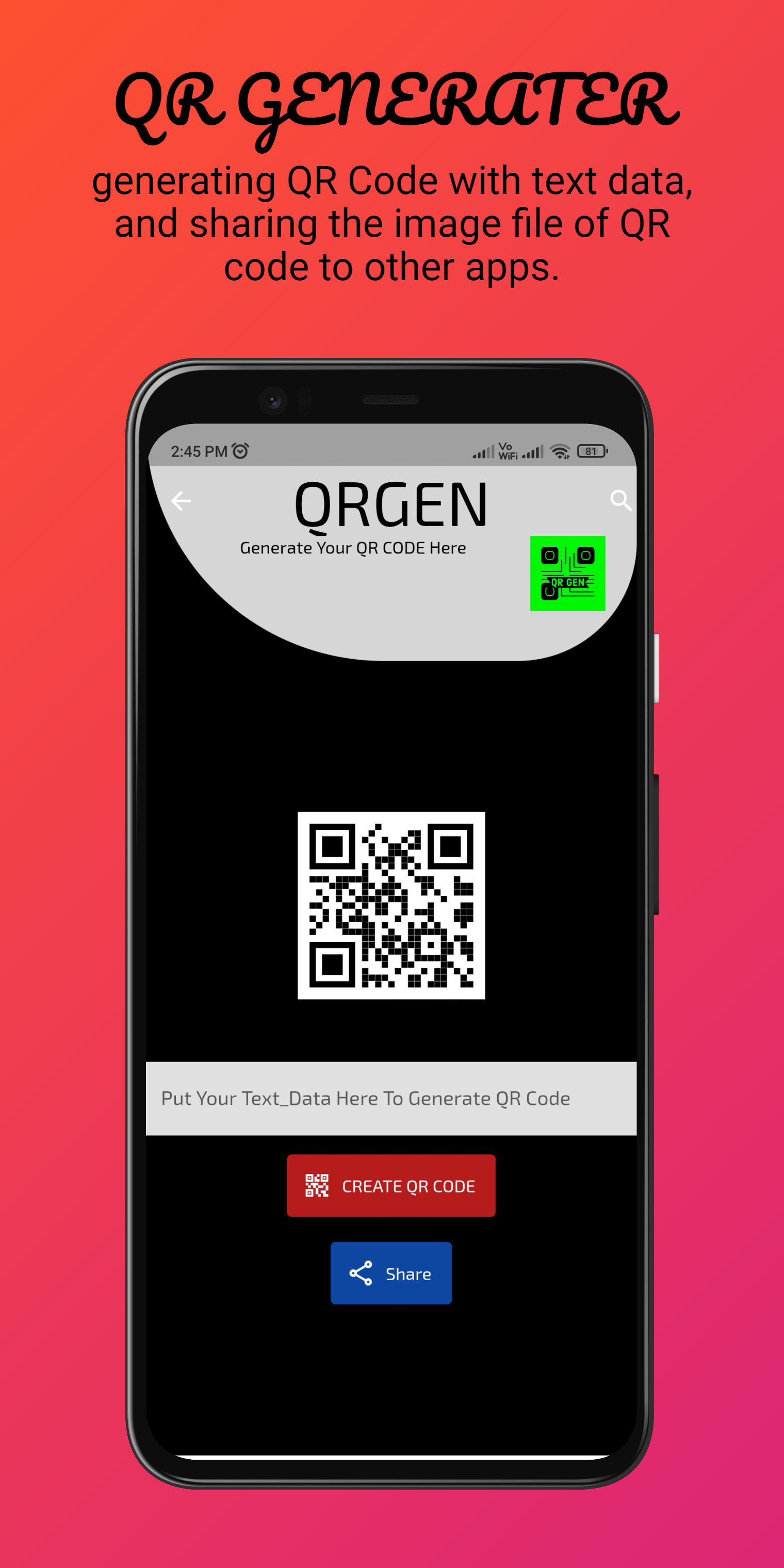 GitHub - sumitvarun/QRGEN: The features of QRGEN Application is scanning QR Code using Camera ...