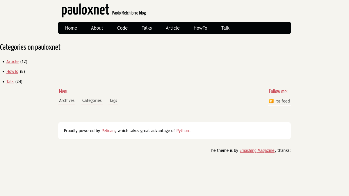 Categories template missing in notmyidea theme · Issue #2972 · getpelican/pelican · GitHub