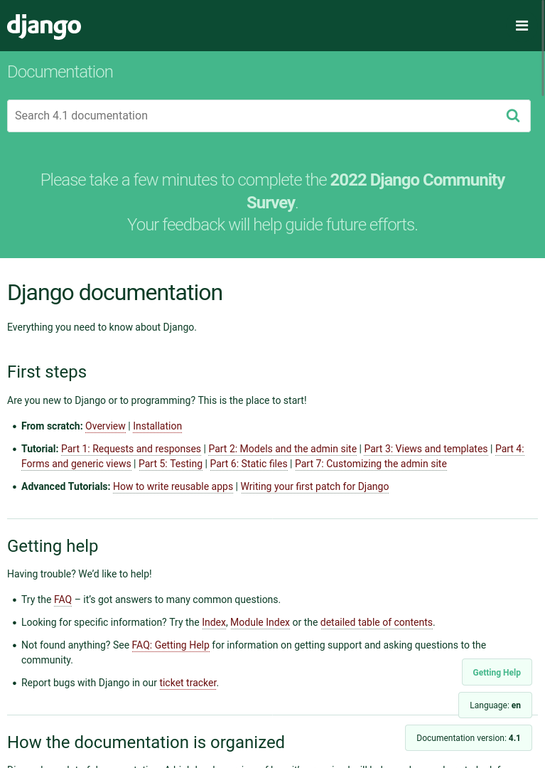 Please make the right column in the documentation collapsable · Issue #1002 · django ...