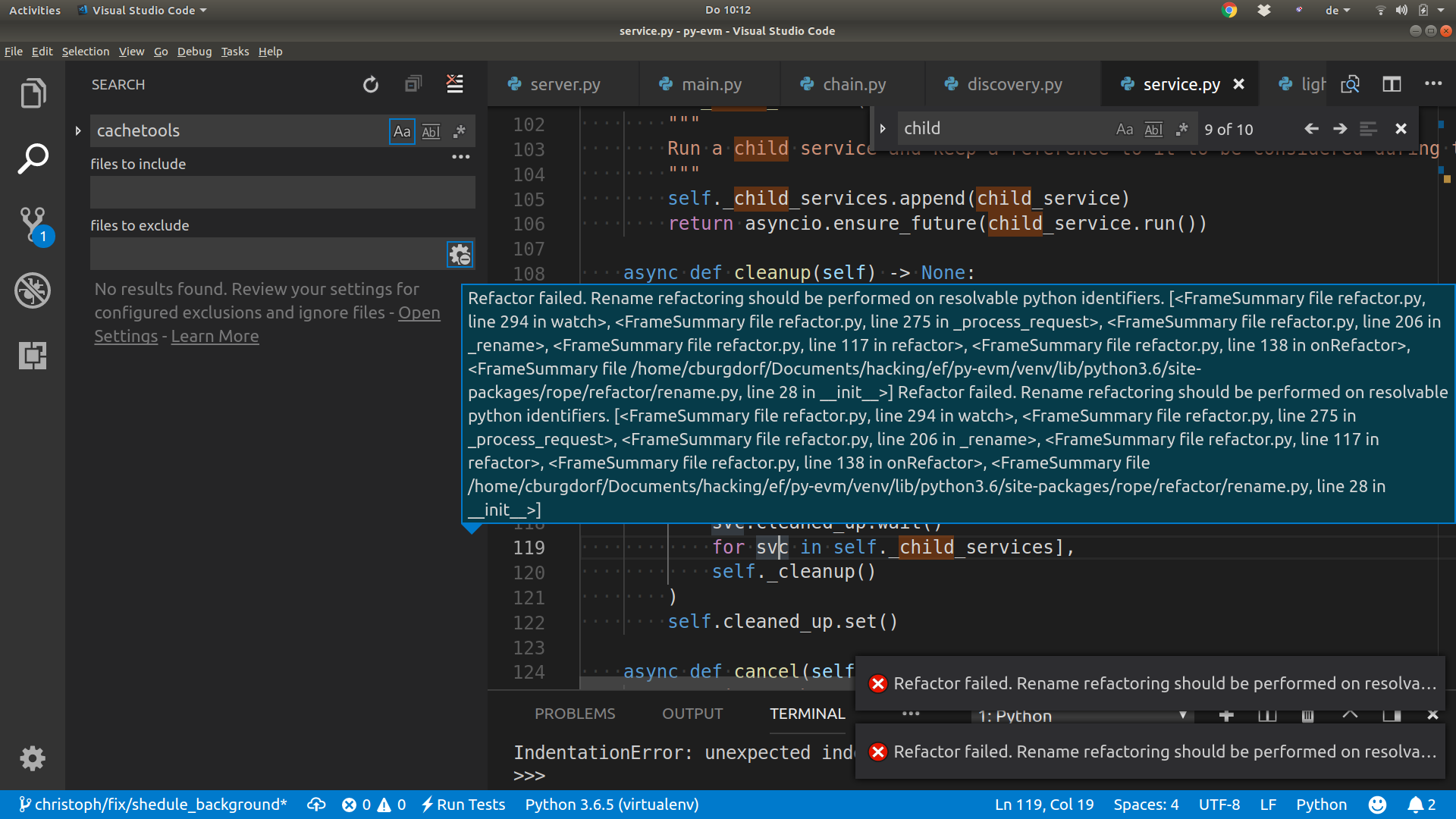 Fails To Rename Variable Issue 2094 Microsoft vscode python GitHub