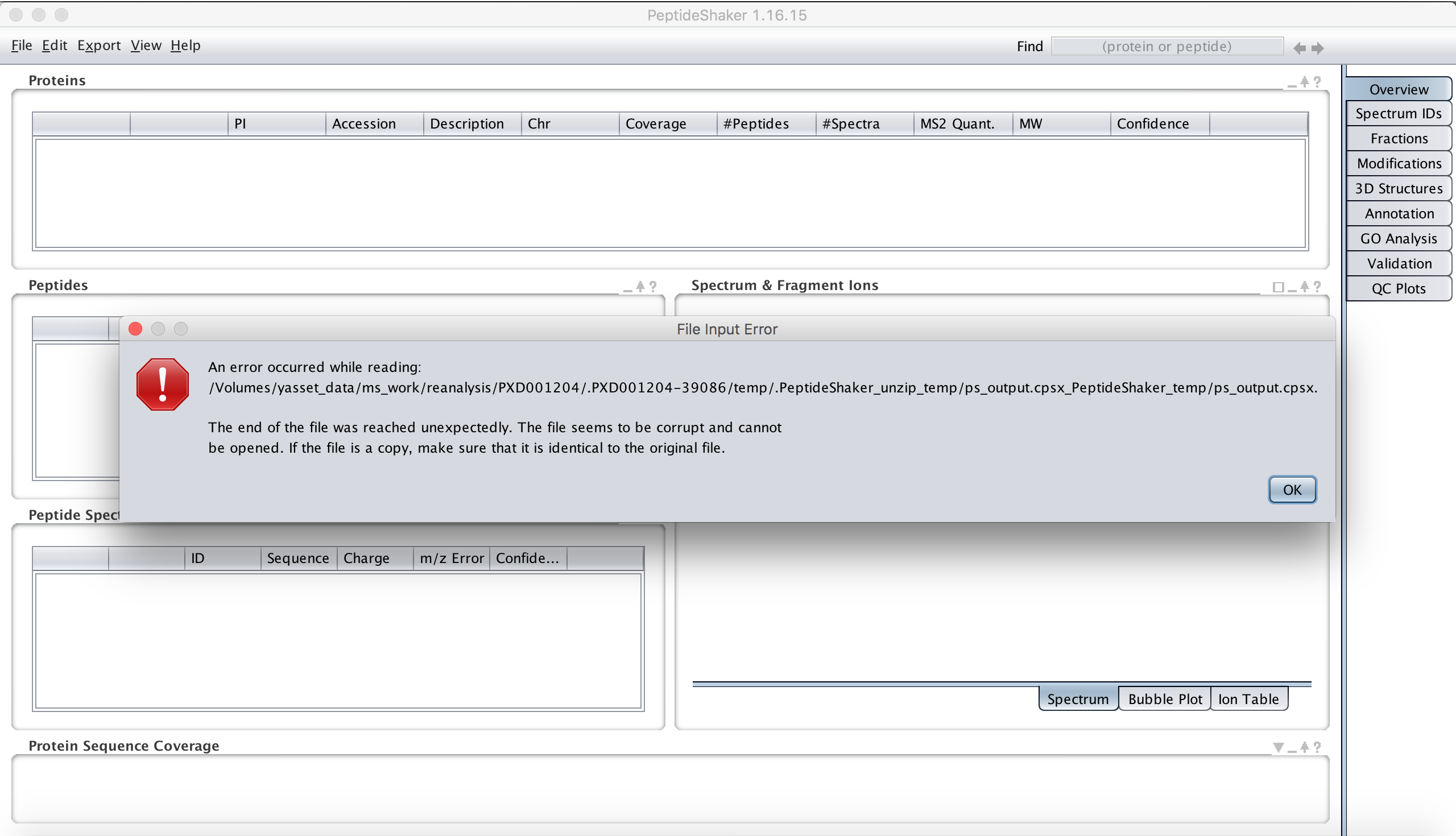 Errors in paths · Issue #293 · compomics/peptide-shaker · GitHub