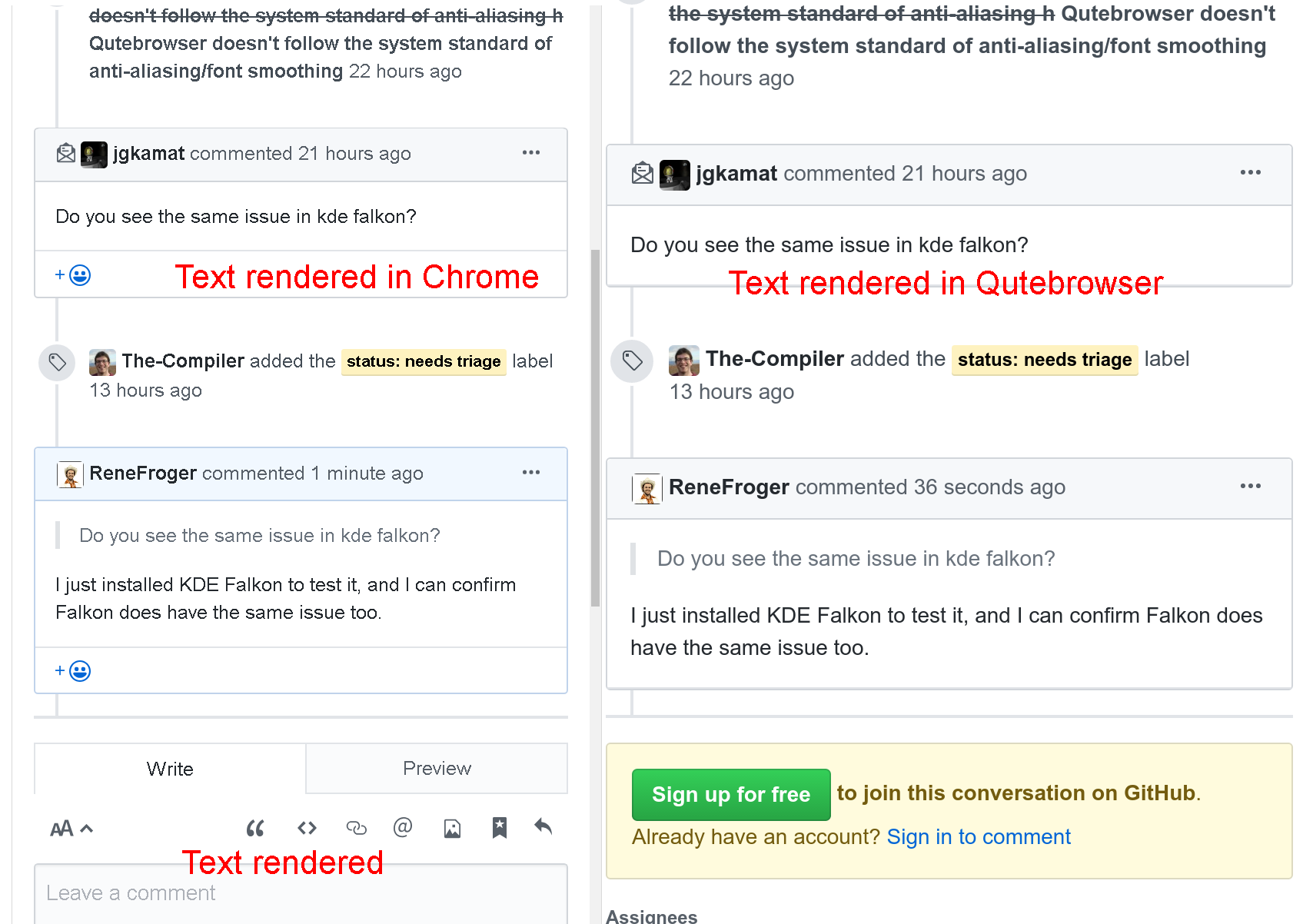 Qutebrowser doesn't follow the system standard of anti-aliasing/font ...