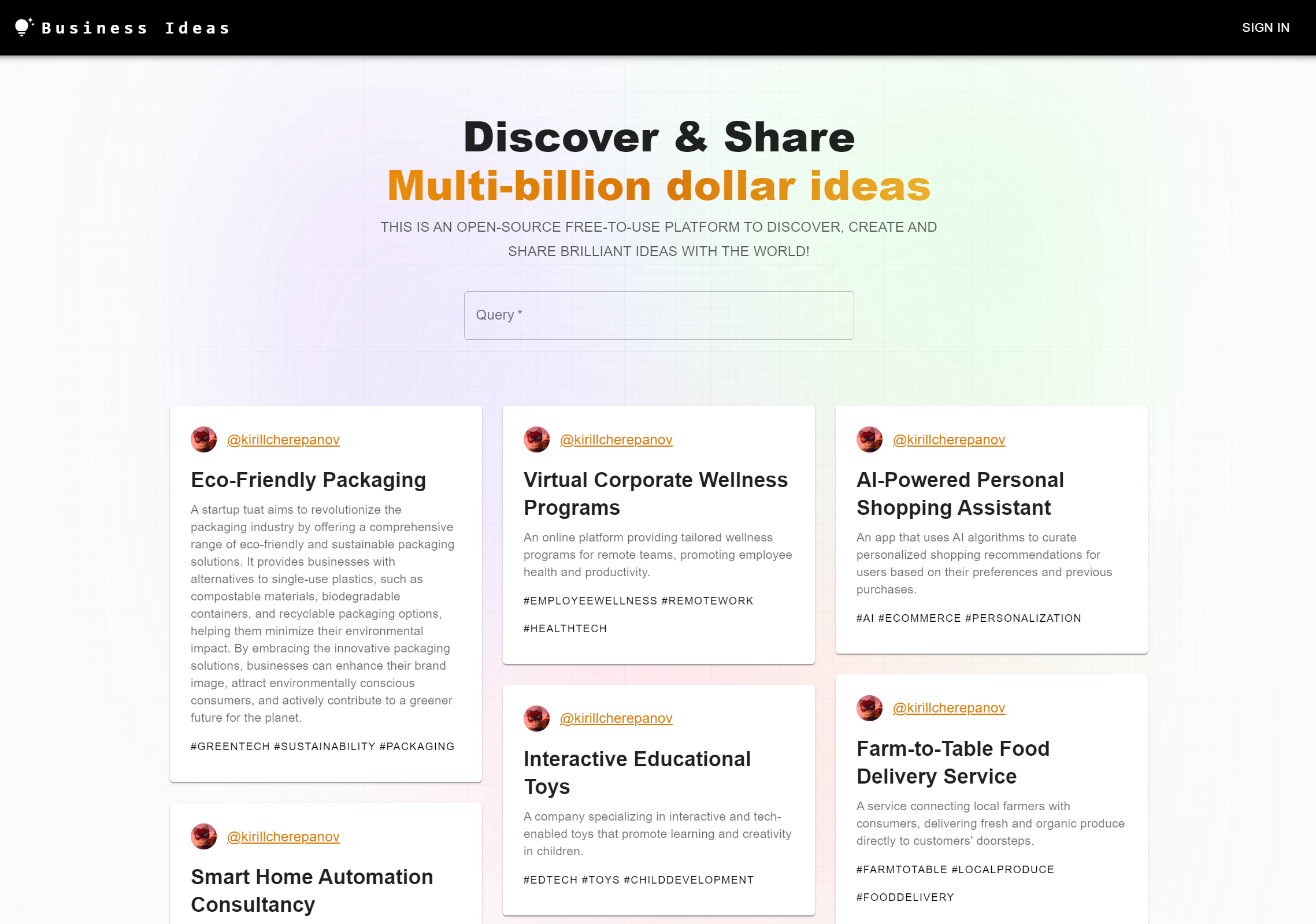 GitHub - Kirill-Cherepanov/business-ideas: A project for practicing Next.js + MUI + Storybook stack