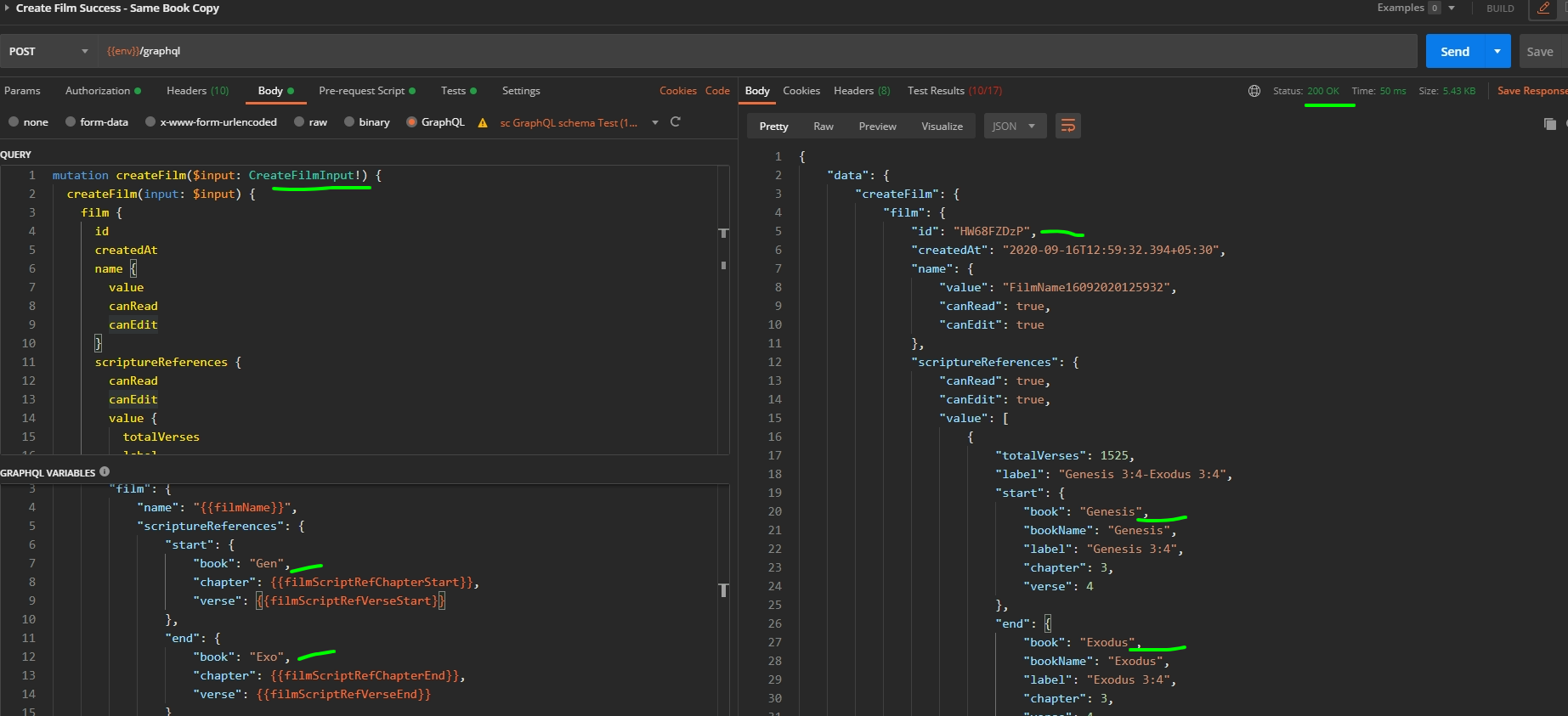 Code of the Bible book is not returned for "scriptureReferences >start >book"and ...
