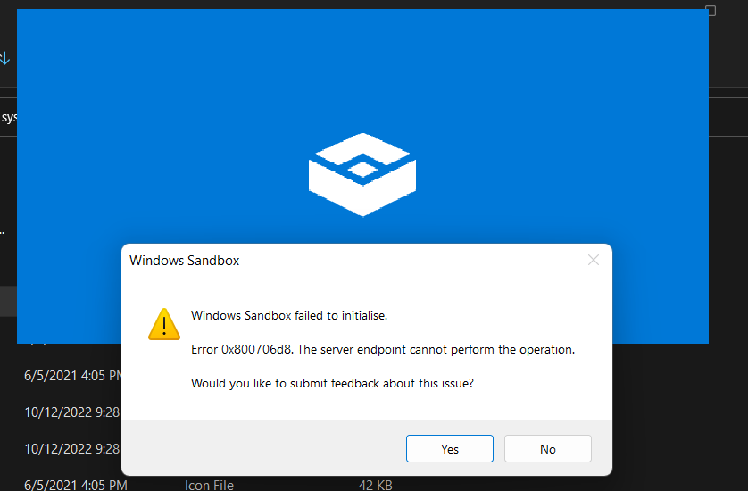Can't run Windows Sandbox using Sandboxie · Issue #2422 · sandboxie-plus/Sandboxie · GitHub