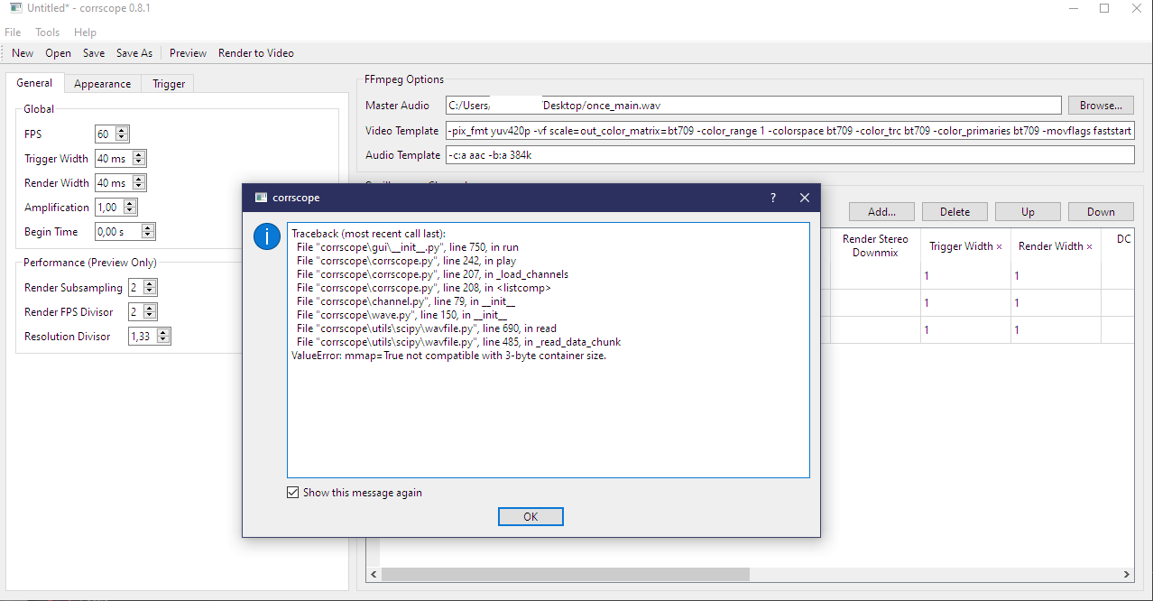Can't preview or render, mmap not compatible with 3-byte container size. · Issue #441 ...