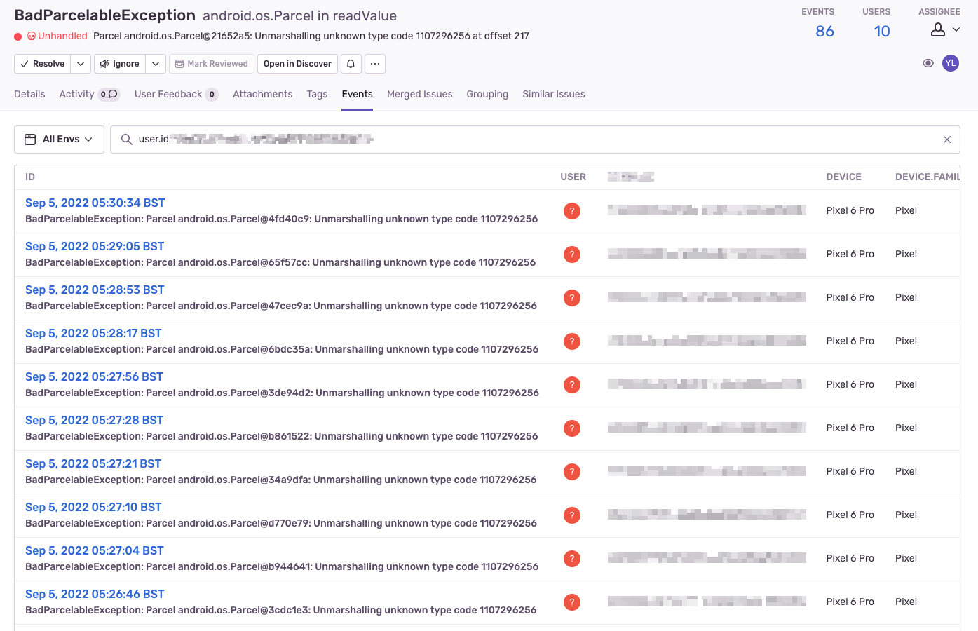 Android 13 BadParcelableException: Parcel android.os.Parcel: Unmarshalling unknown type code ...