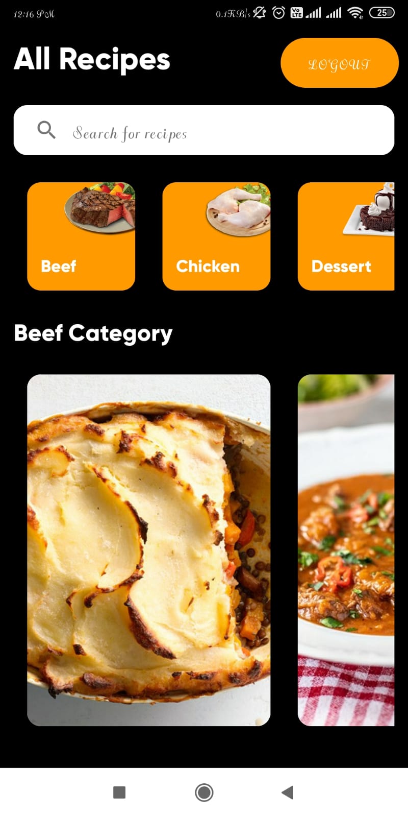 GitHub - dikshachaudhari4/RecipeApp: Recipe App with login and logout functionality