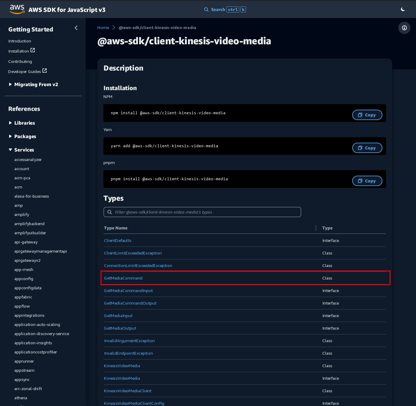 New docs for Kinesis missing examples · Issue #4985 · aws/aws-sdk-js-v3 · GitHub