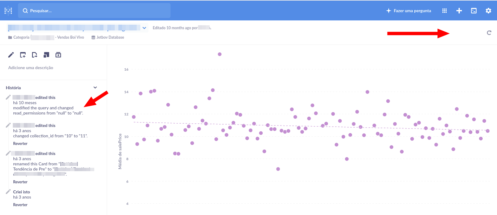 Unable to EDIT and REVERT some questions · Issue #20541 · metabase/metabase · GitHub