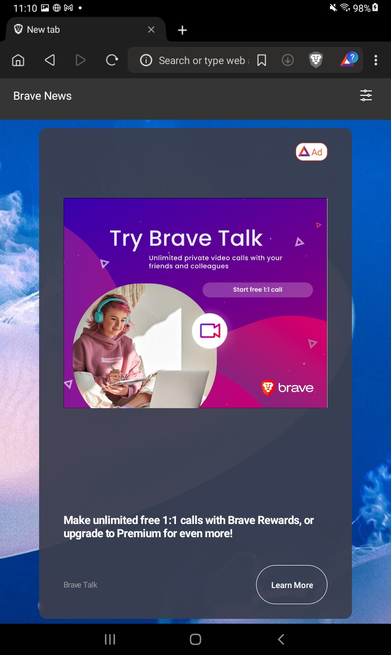 Brave news Ad looks too long on certain tablets · Issue #21182 · brave ...