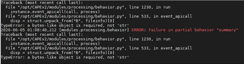 Some analyses report ERROR :-( The specified analysis does not exist, others report results ...