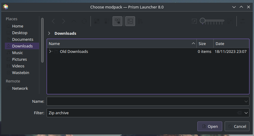 Add modpack import filter for all supported file types · Issue #1865 · PrismLauncher ...