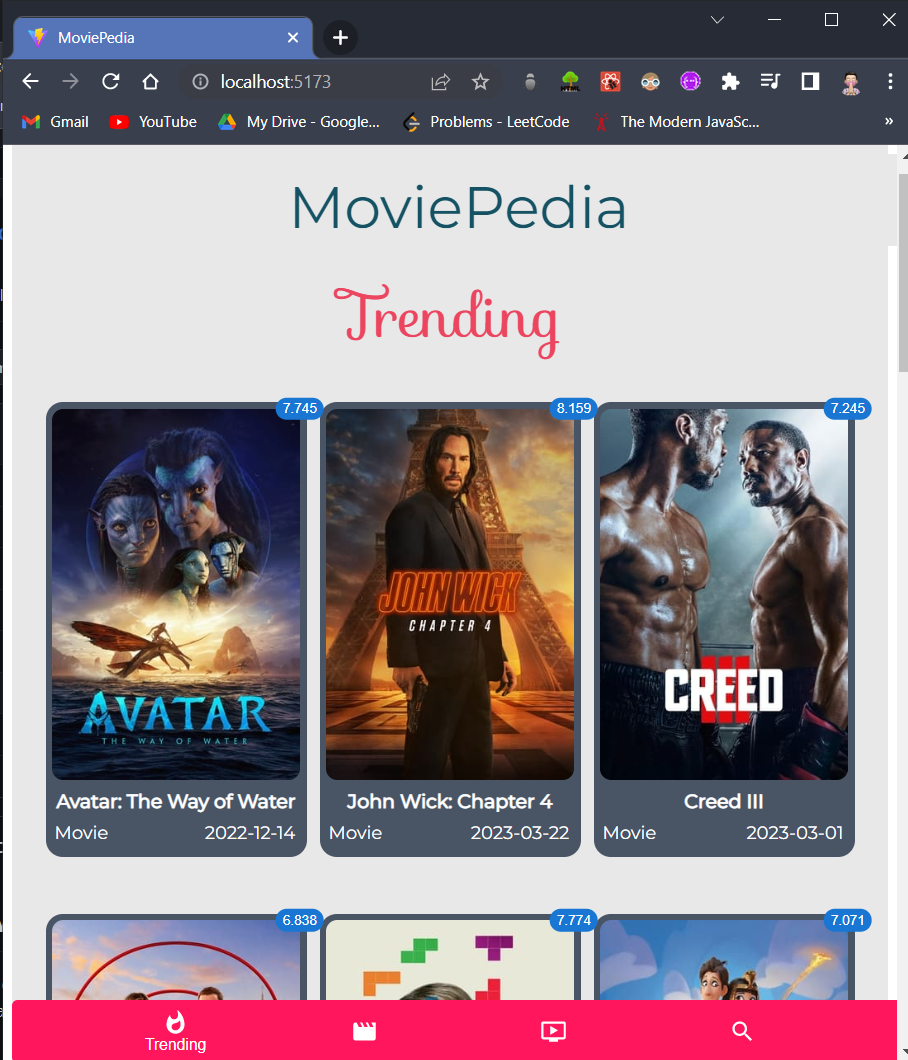 GitHub - man-su-97/MoviePedia: Movies and TV Series App in React JS and Material UI with full ...