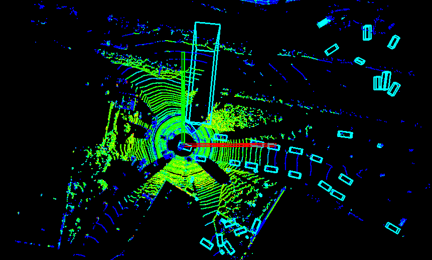 After adding PCL rendering on top of the inference using `cuda_pointpillar`, the bounding box ...