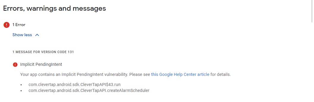 SDK has the Implicit PendingIntent Vulnerability · Issue #232 · CleverTap/clevertap-android-sdk ...