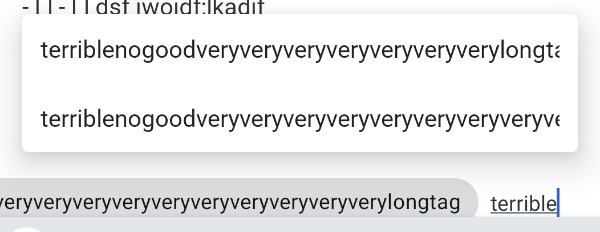 Display issues with long tags · Issue #1222 · Automattic/simplenote-android · GitHub