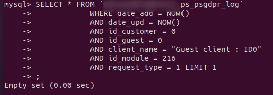 GDPR improve slow sql request · Issue #27178 · PrestaShop/PrestaShop · GitHub