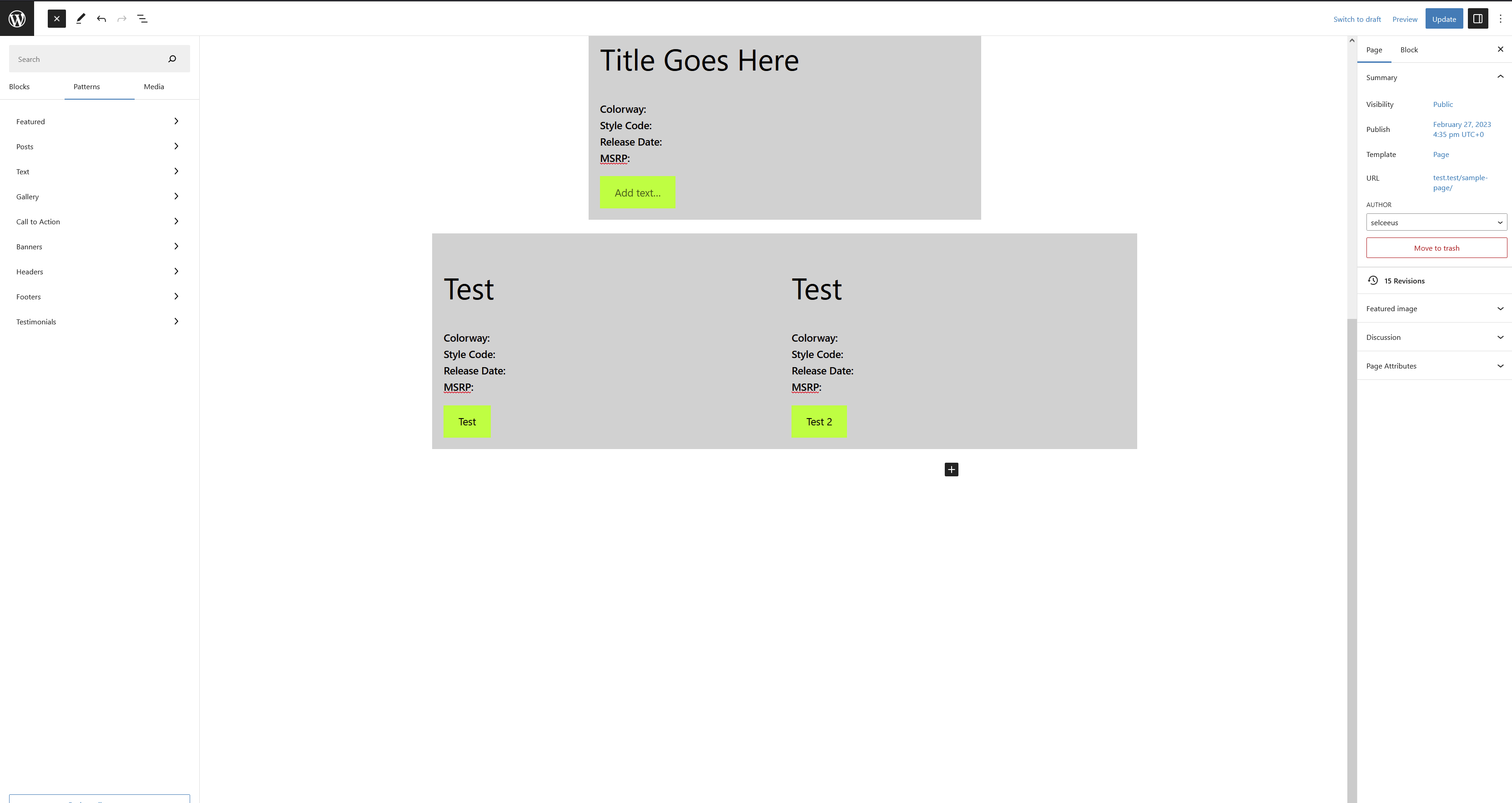 Tags Outside Of Wordpress Template Comments Cause Issue With Patterns In Gutenberg Editor