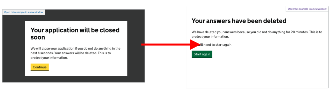 Manage session timeout amends · Issue #134 · dwp/design-system · GitHub