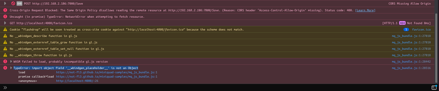 `import object field '__wbindgen_placeholder__' is not an Object` with stock index.html in WASM ...