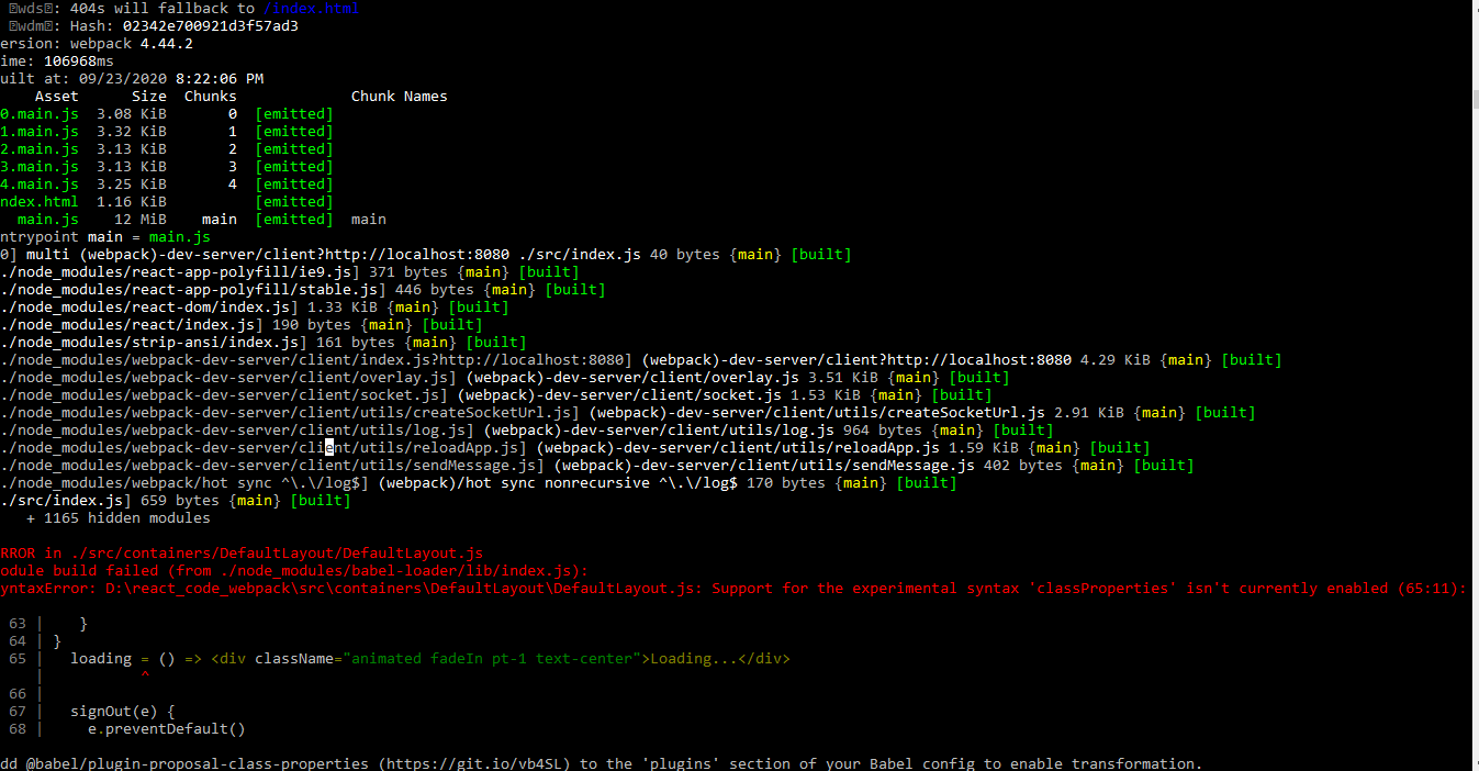 Webpack Babel problem · Issue #260 · coreui/coreui-free-react-admin ...