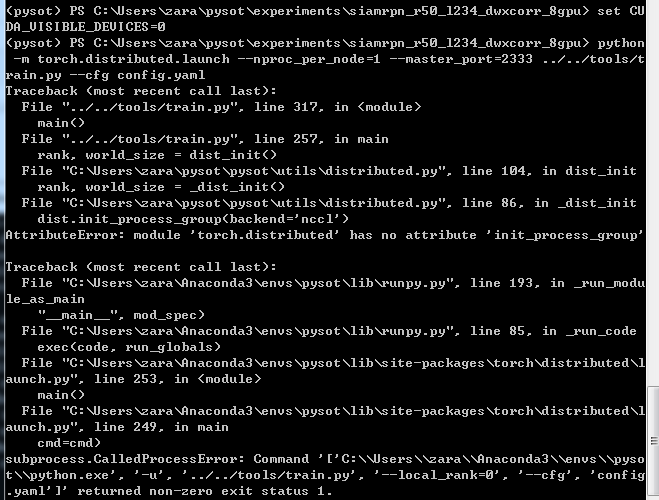 为什么加载完预训练模型之后就卡住不动了？有大佬可以解答一下吗 · Issue #259 · STVIR/pysot · GitHub