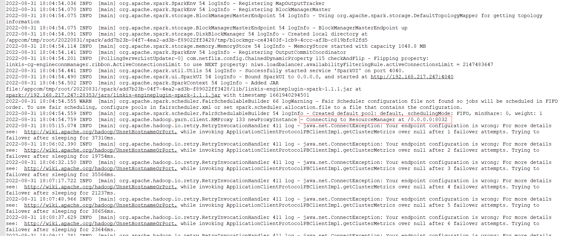 spark任务无法提交任务到yarn值 · Issue #3186 · apache/linkis · GitHub