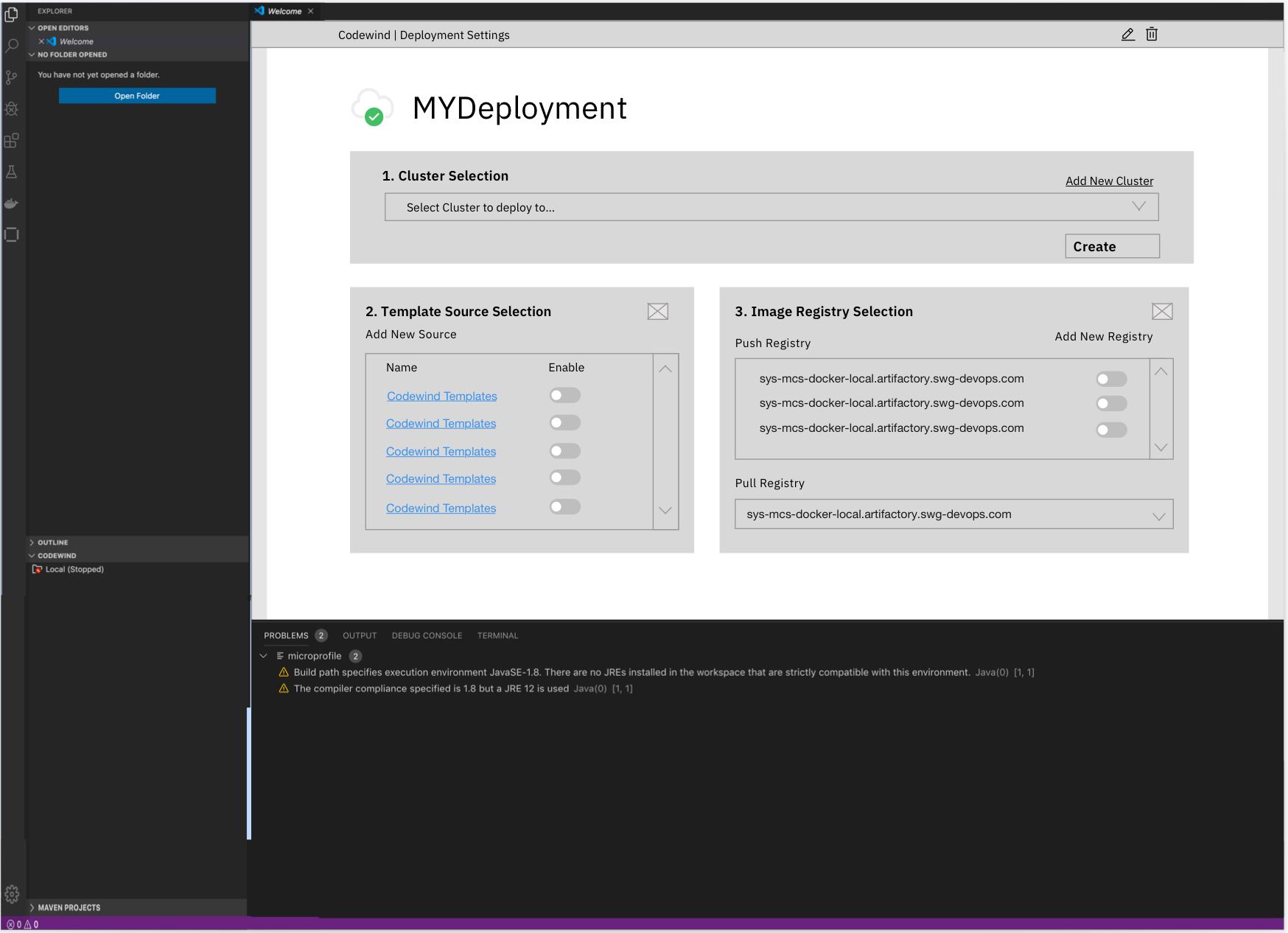 VSCode Operator UI: Deployment Settings · Issue #2564 · eclipse ...