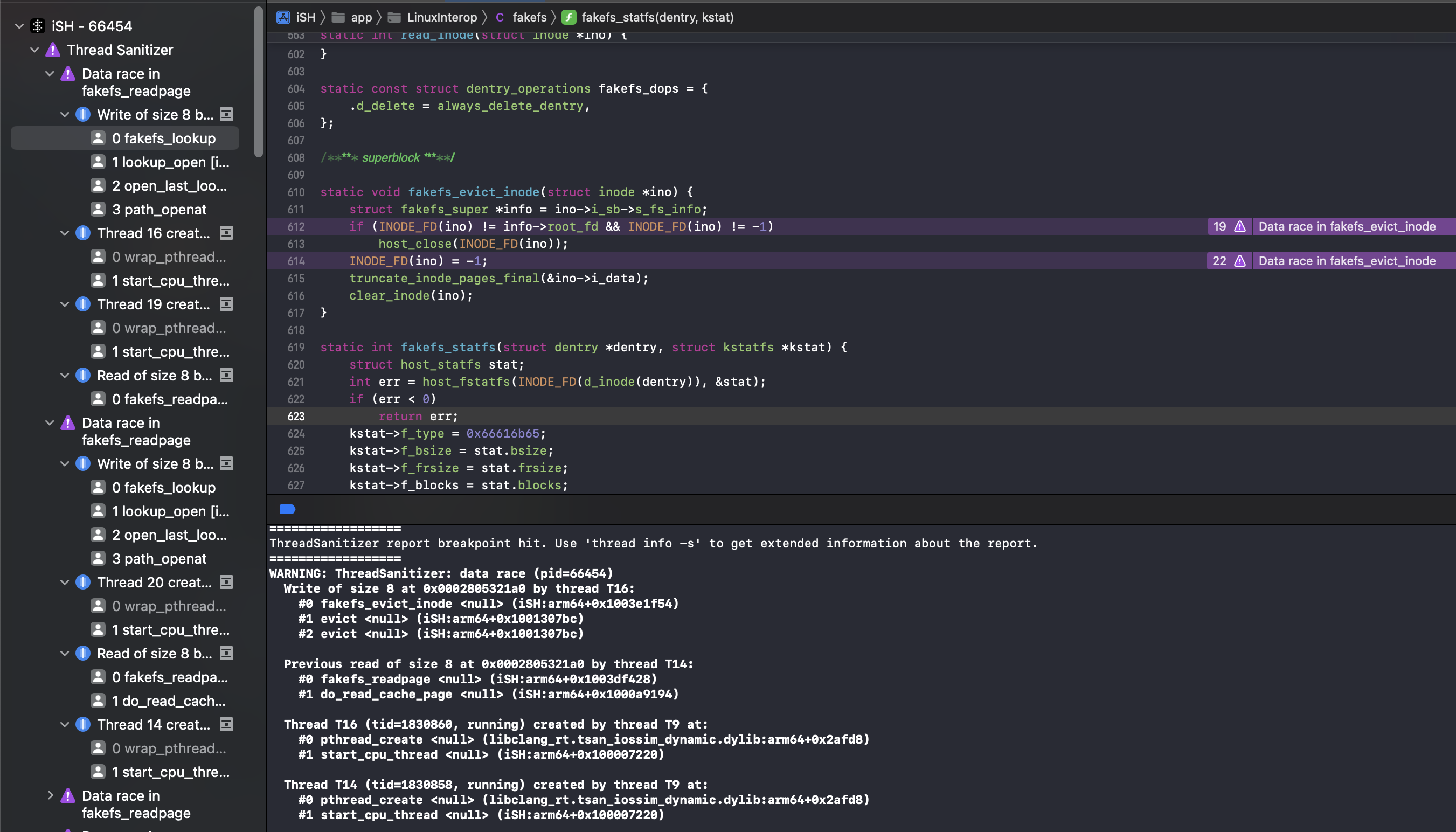 Data race in fakefs_evict_inode and fakefs_readpage (iSH+Linux) · Issue ...
