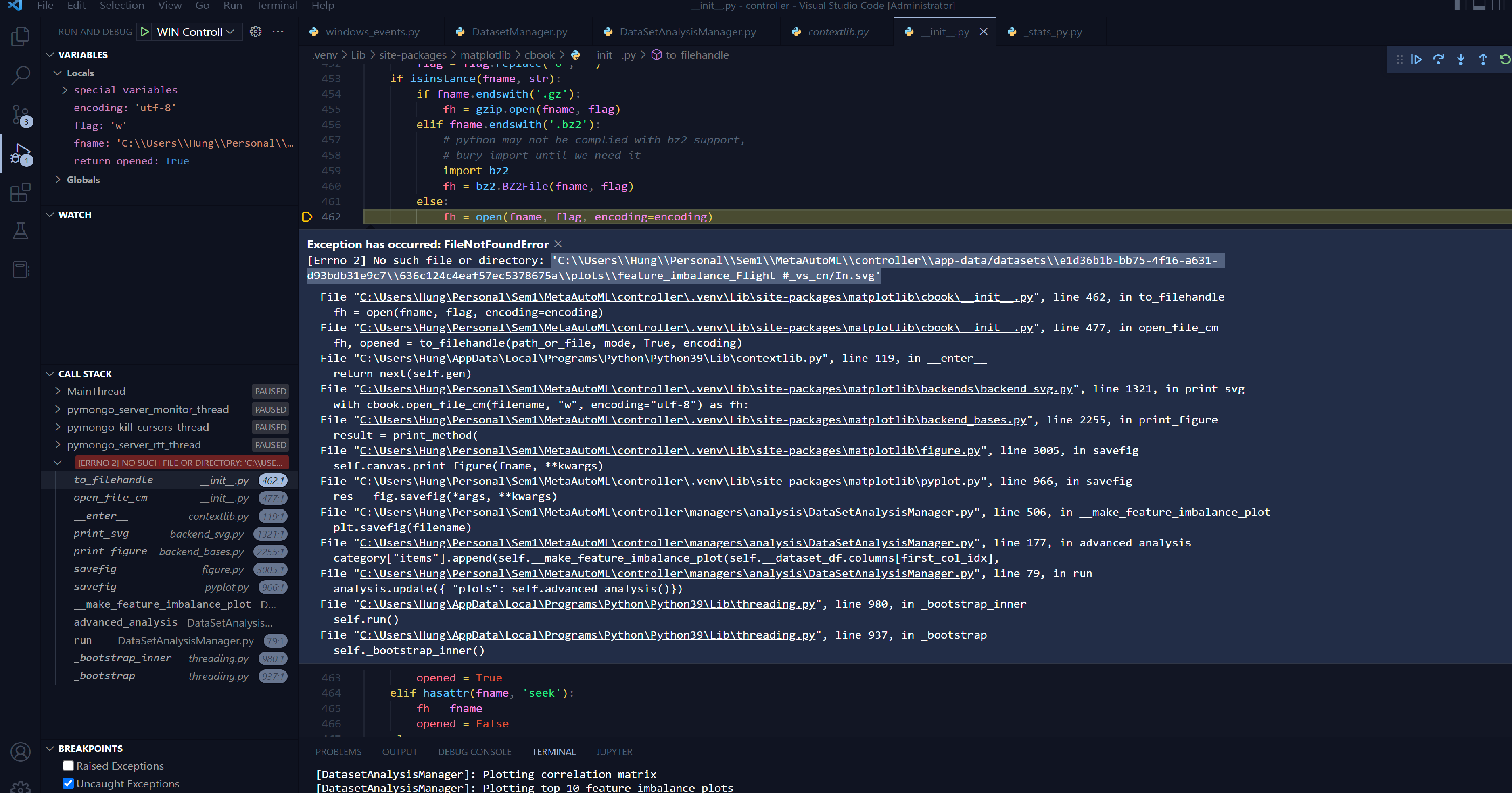 Controller: PathError when there is non escaped character in column ...