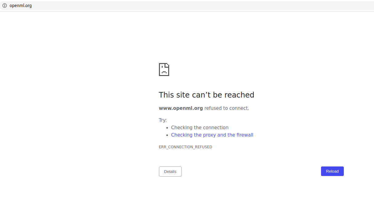 Is the OpenML webpage down? · Issue #1057 · openml/OpenML · GitHub