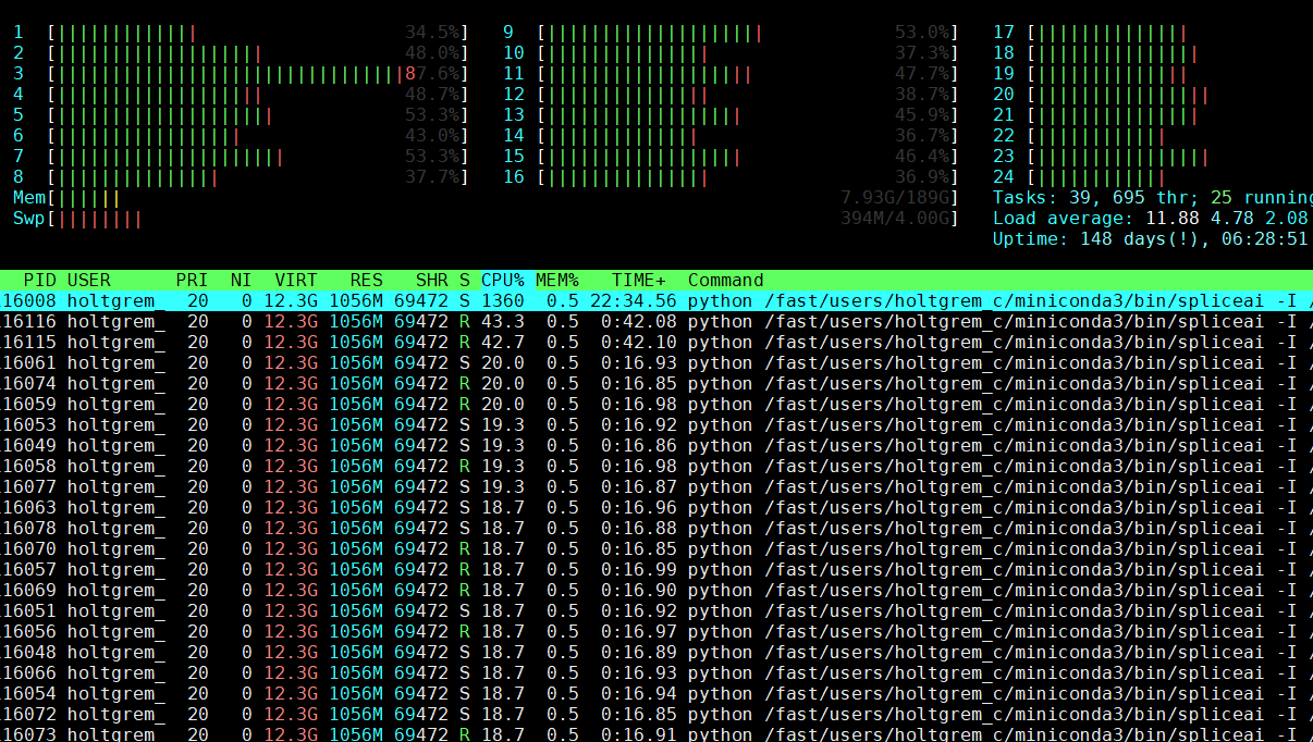 Control number of threads · Issue #20 · Illumina/SpliceAI · GitHub