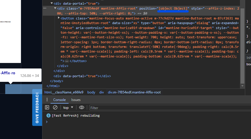 Affix Root Components Html Displays Position Object Object · Issue 1223