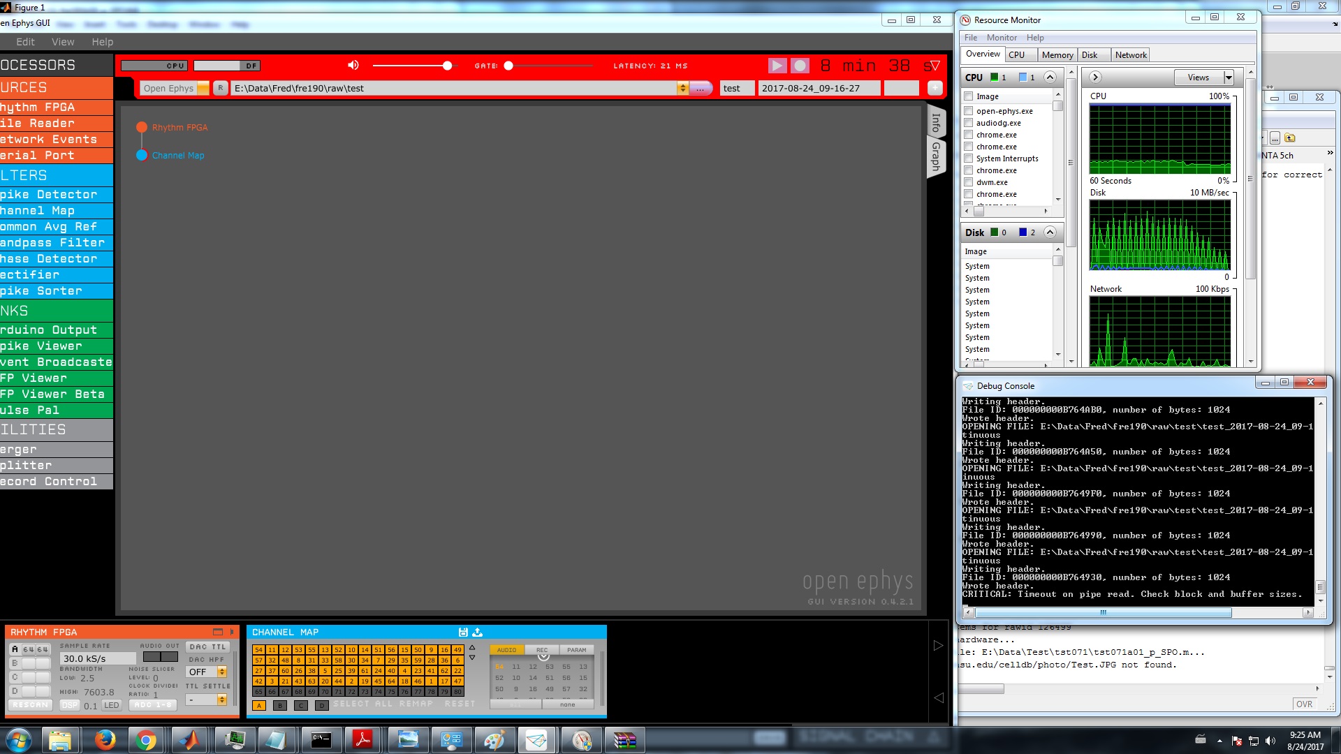 Crashes while playing or recording · Issue #159 · open-ephys/plugin-GUI · GitHub