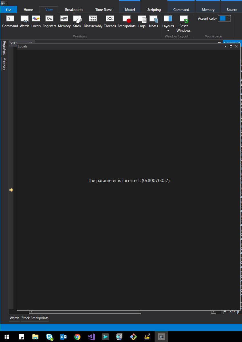 Error 0x80070057 during kernel mode debug · Issue #20 · microsoft/WinDbg-Feedback · GitHub