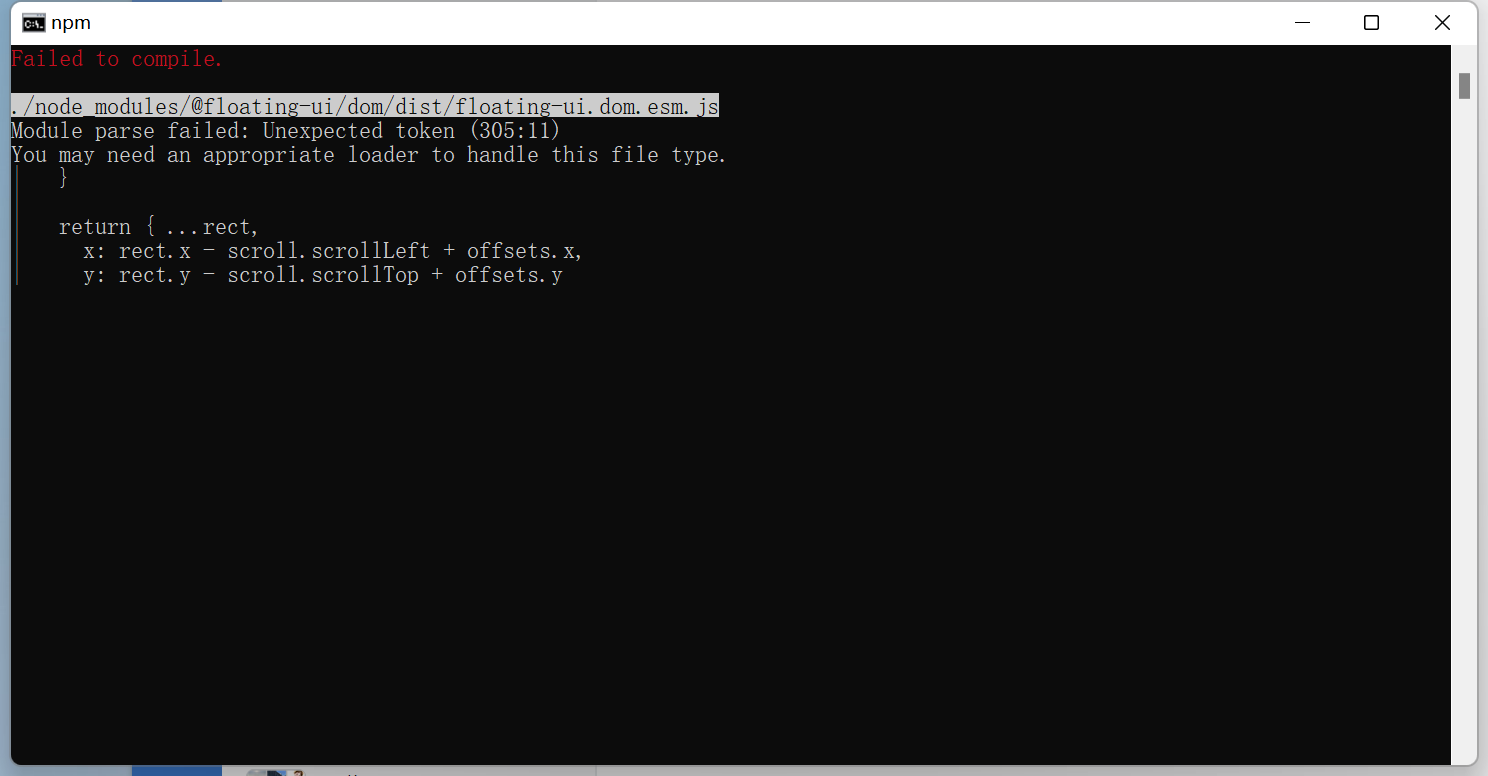 You May Need An Appropriate Loader To Handle This File Type · Floating Ui Floating Ui