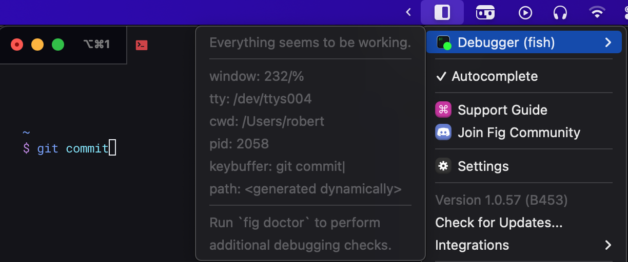Fig disconnects/stops working when opening a new tab · Issue #1533 · withfig/fig · GitHub