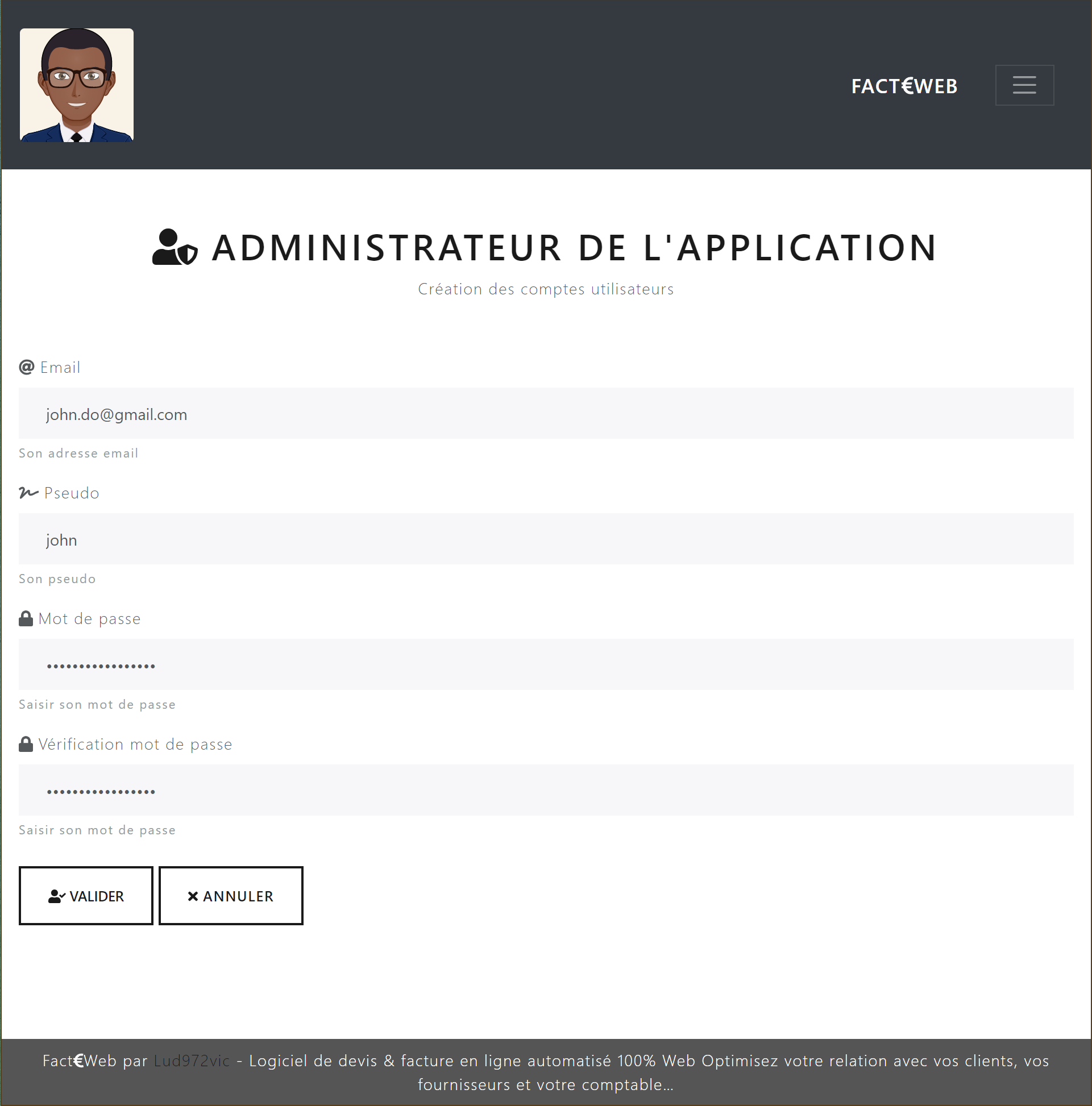 Github Lud972vicafpa Fact Web Projet Php Mysql Session Utilisateur And Admin Export De La